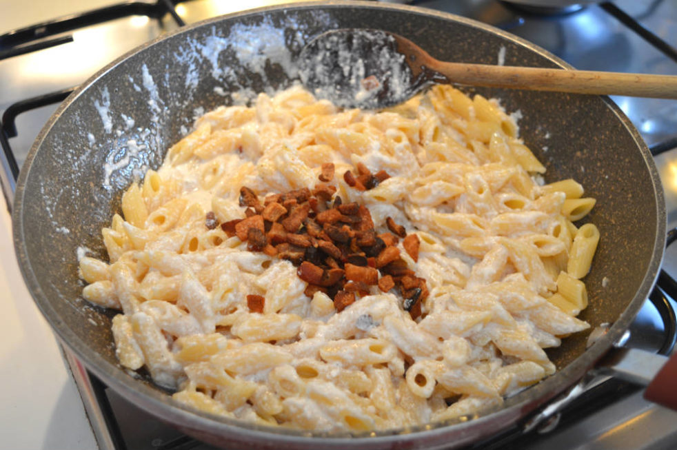 Pasta con ricotta e guanciale - Ilaria Zizza